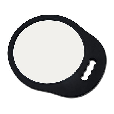 Round Foam Back Mirror With Handle Grip (Black) | Red One Australia