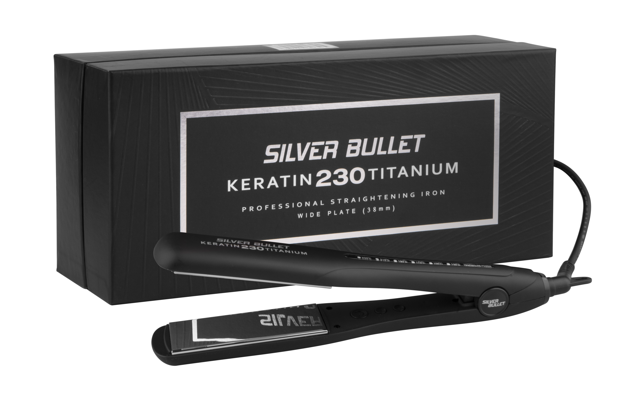 Silver Bullet Keratin 230 Titanium Wide Plate Hair Straightener | Red ...