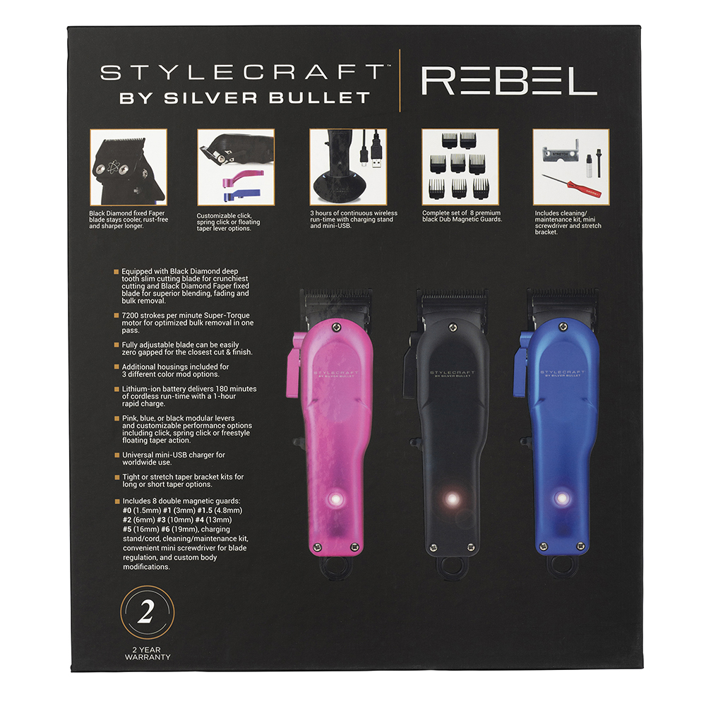 Stylecraft Rebel Hair Clipper – Zero-Gap Precision & Custom Blades ...