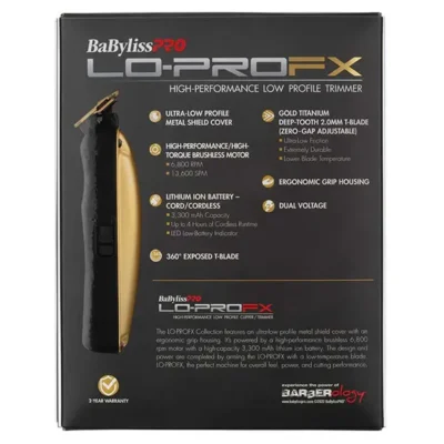 BaBylissPRO Lo-ProFX Gold Low Profile Trimmer | Red One Australia